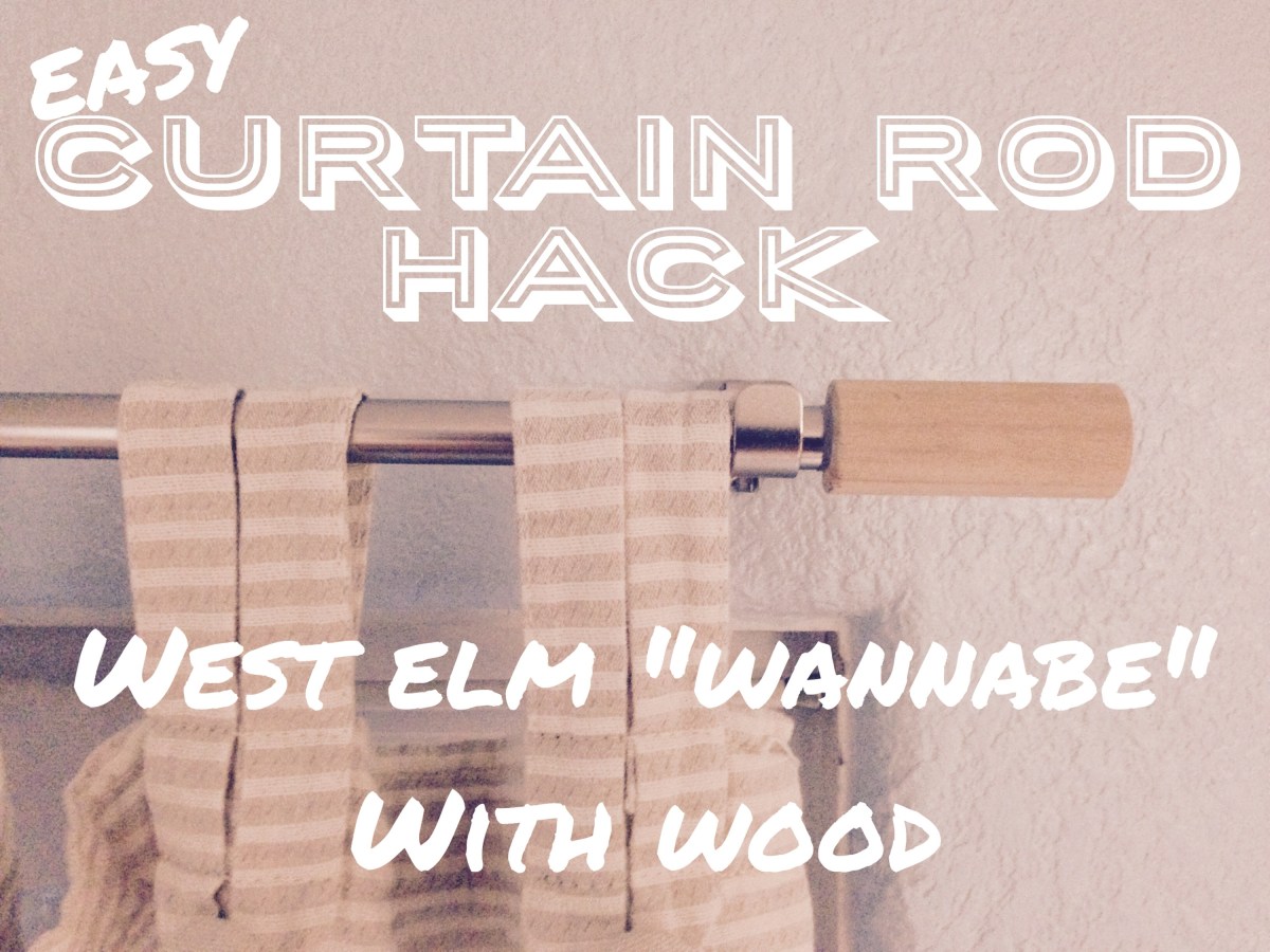 Super Easy (and Cheap) Curtain Rod Hack: West Elm with Wood ...